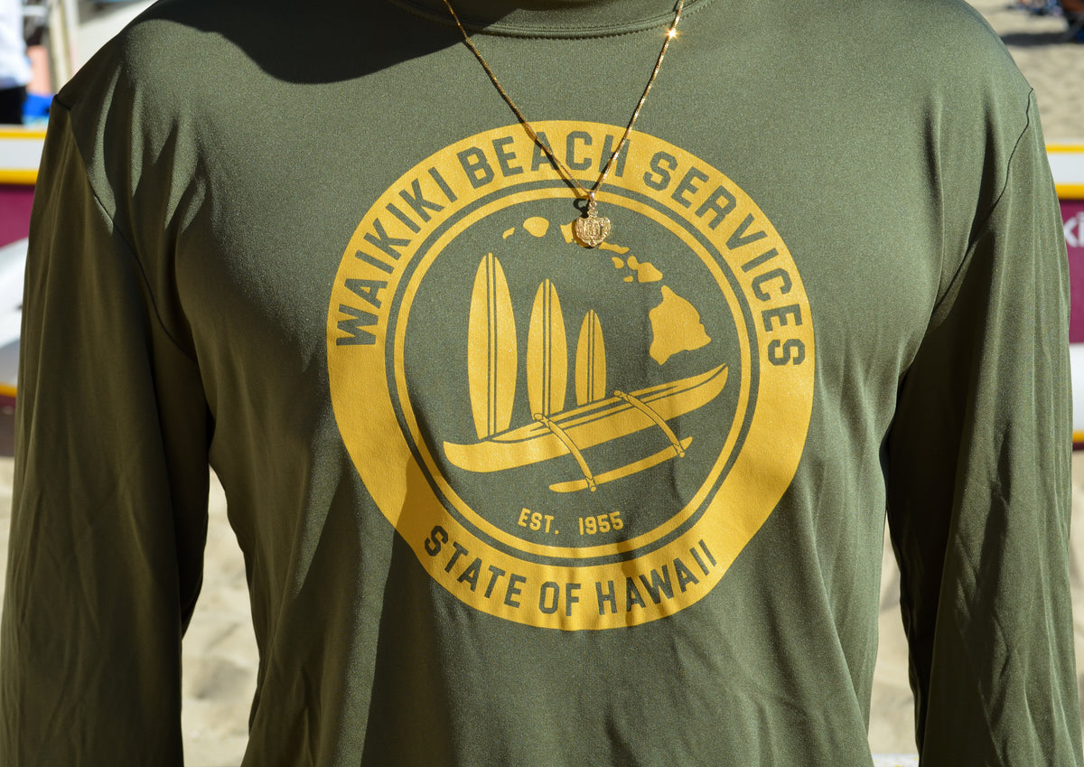 WBS Logo Teddy B. Rash Guard - Menʻs/Unisex – Waikiki Beachboy The ...