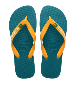 Havaianas Keiki Vibe Green Brazil Slippers – Waikiki Beachboy The ...